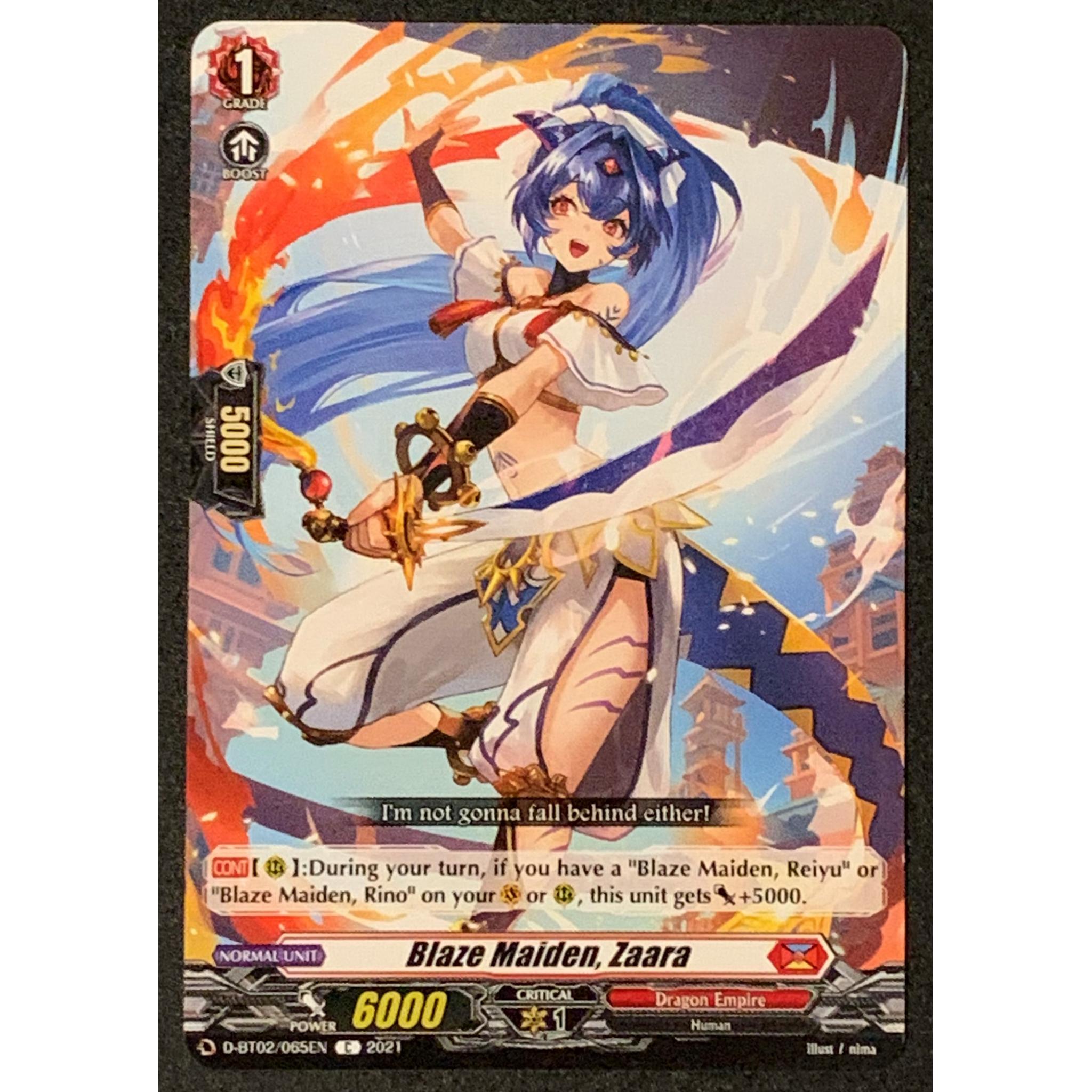 Blaze Maiden Zaara | D-BT02/065 | Common