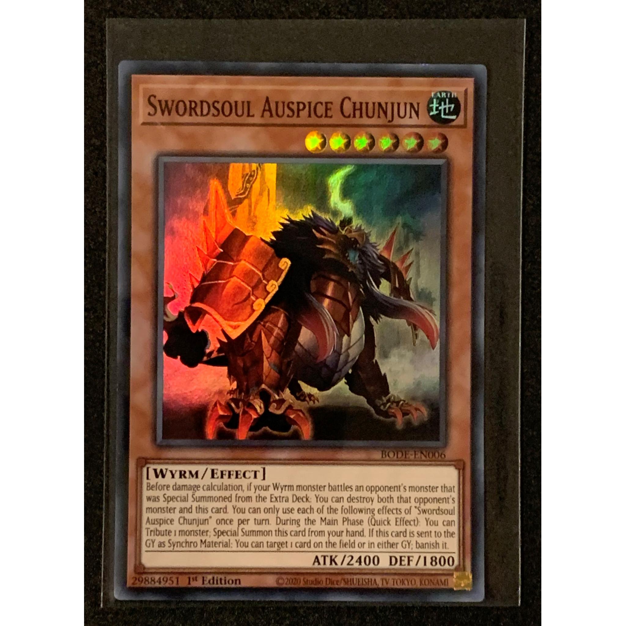 Swordsoul Auspice Chunjun | BODE-EN006 | 1st Edition | Super Rare
